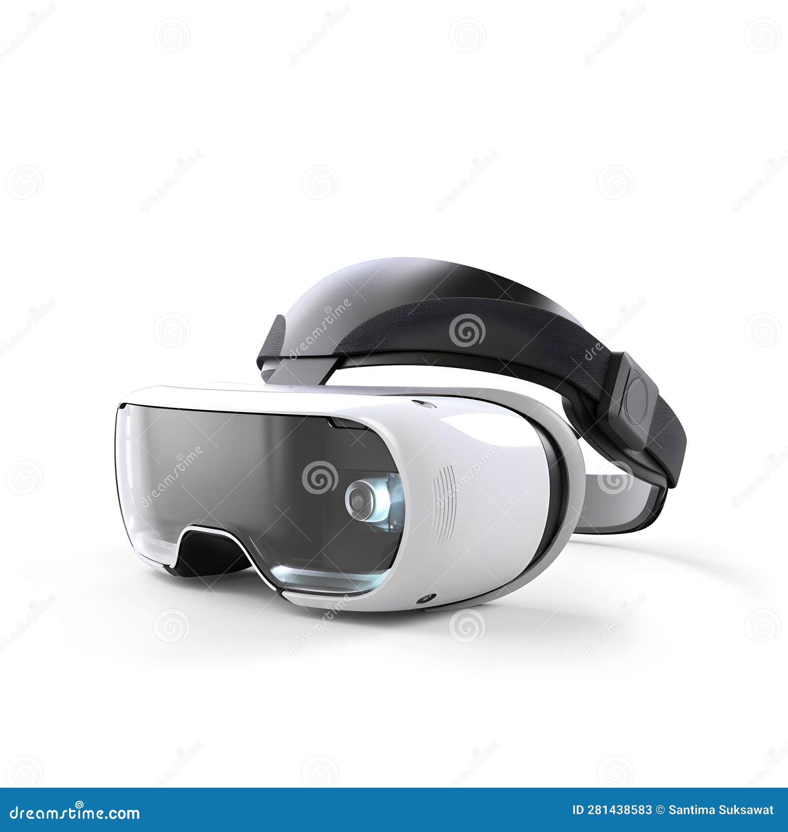 Virtual Reality Headset on White Background. Technology Concept Stock ...