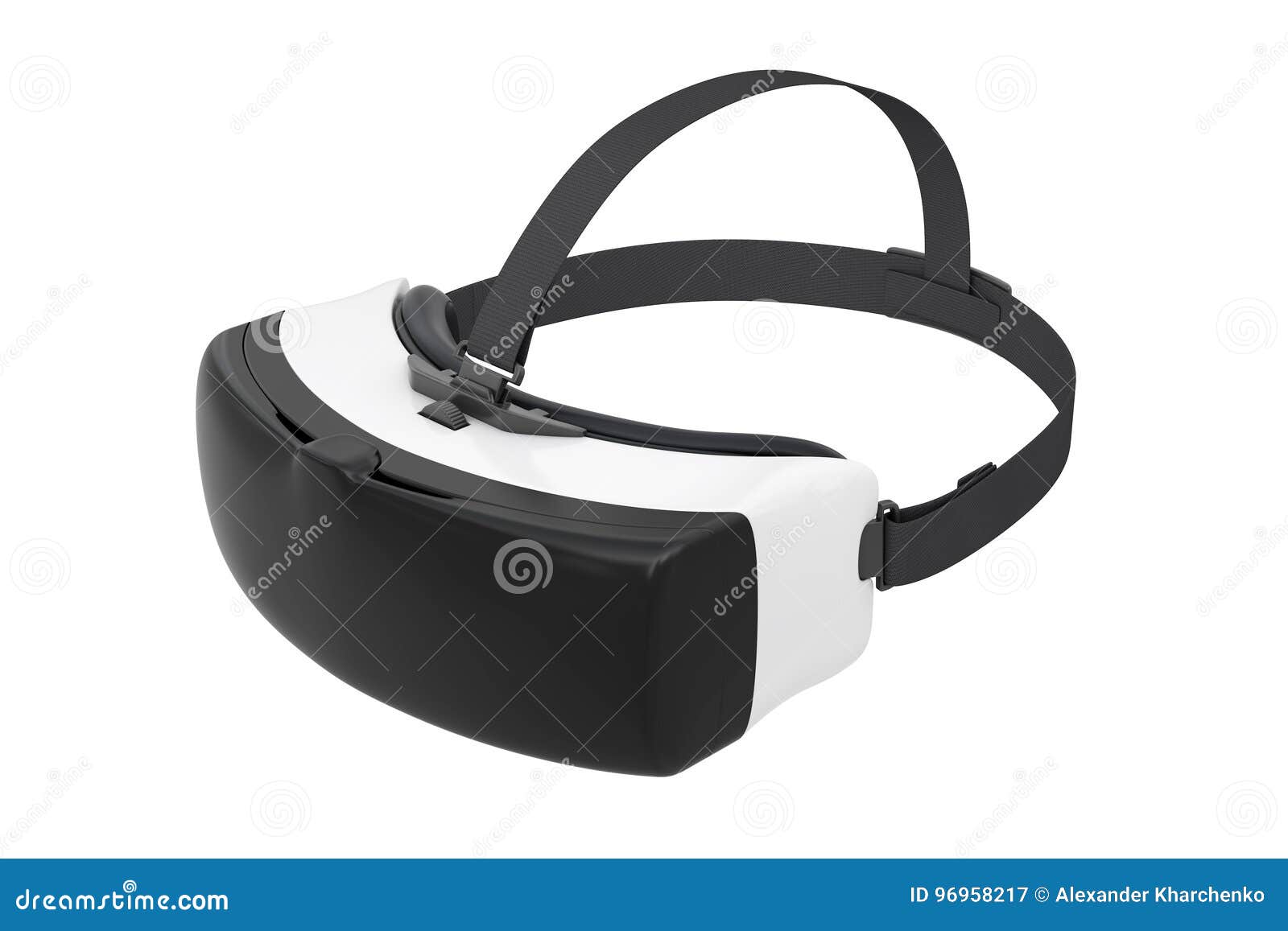 Virtual Reality Helmet Glasses. 3d Rendering Stock Illustration ...