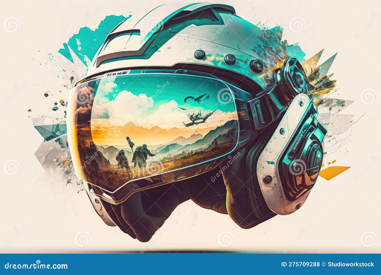 Virtual Reality Helmet with Screen and Goggles Vr Headset Double ...