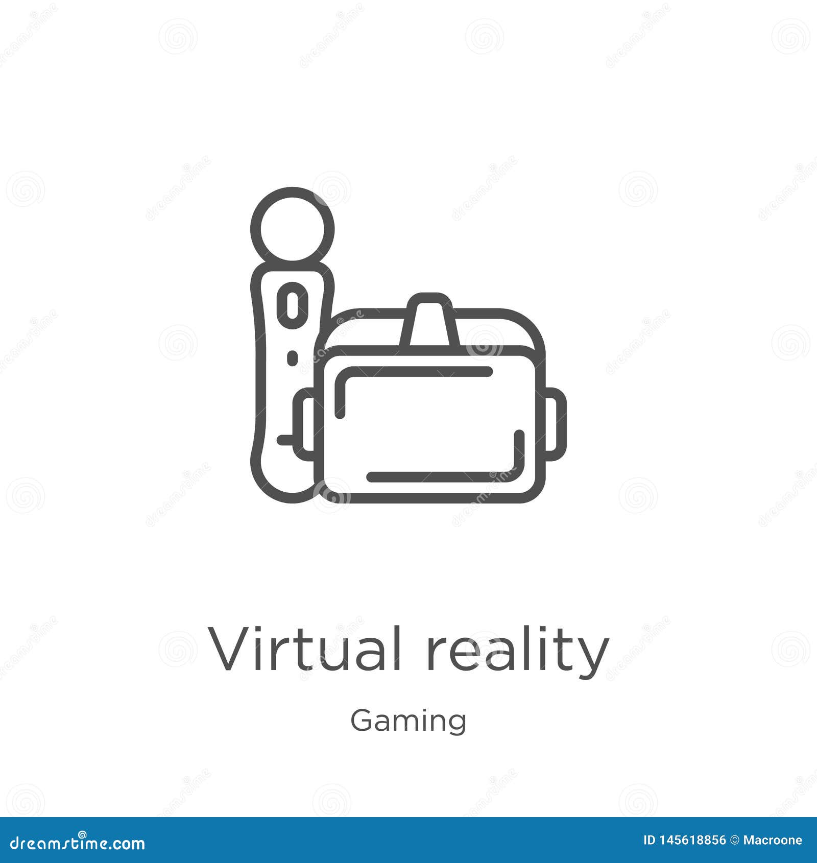 Virtual Reality Icon Vector from Gaming Collection. Thin Line Virtual ...