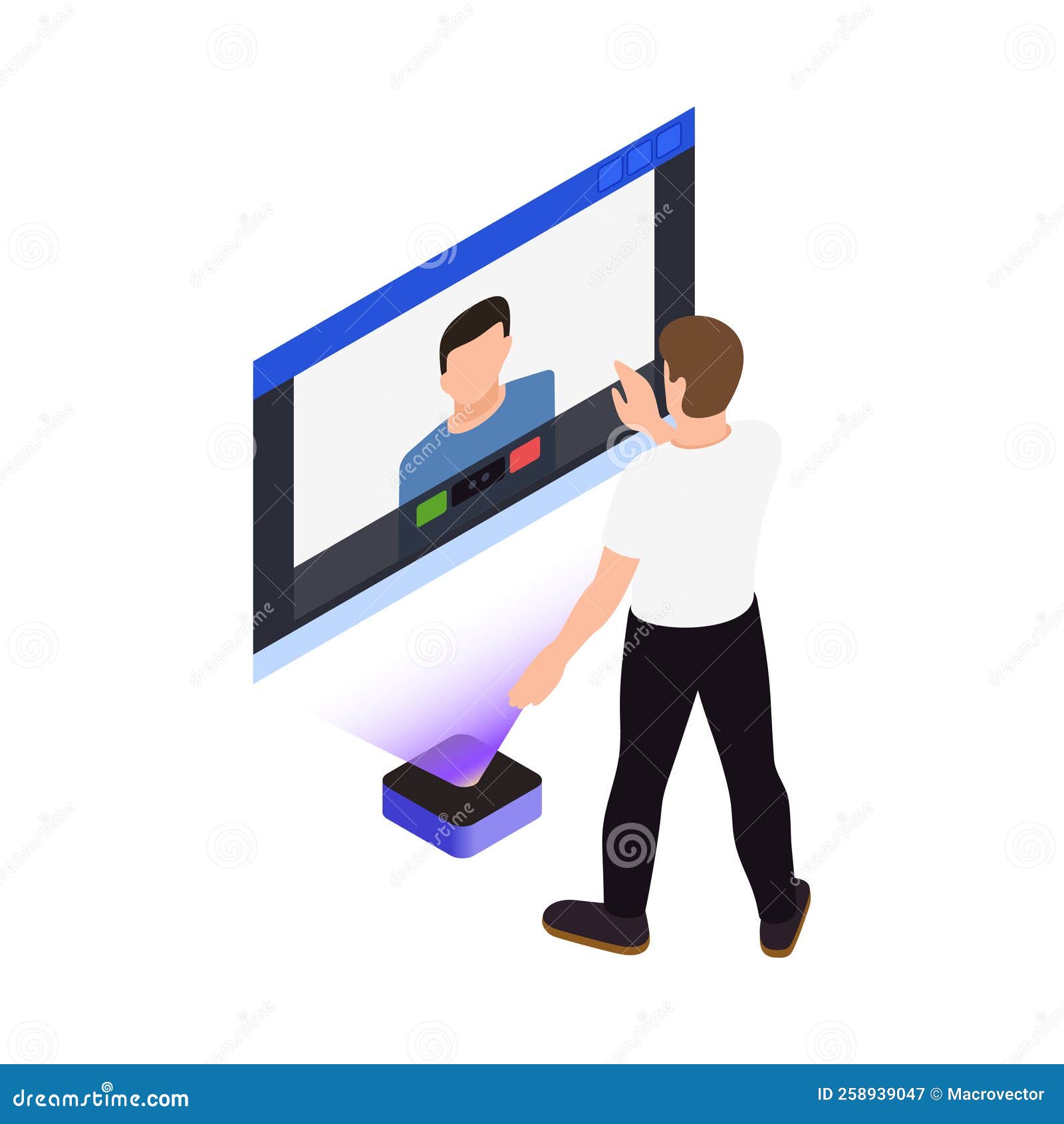 Virtual Reality Illustration Stock Vector - Illustration of video ...