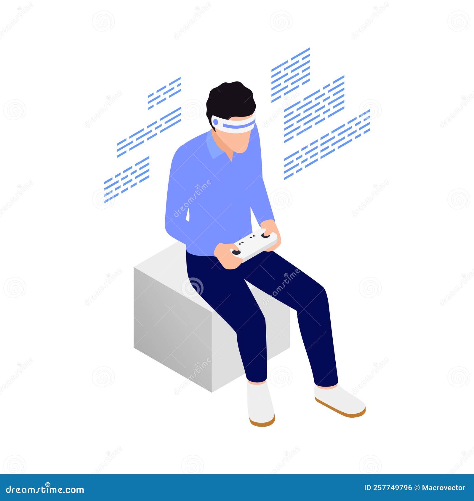 Virtual Reality Illustration Stock Illustration - Illustration of ...