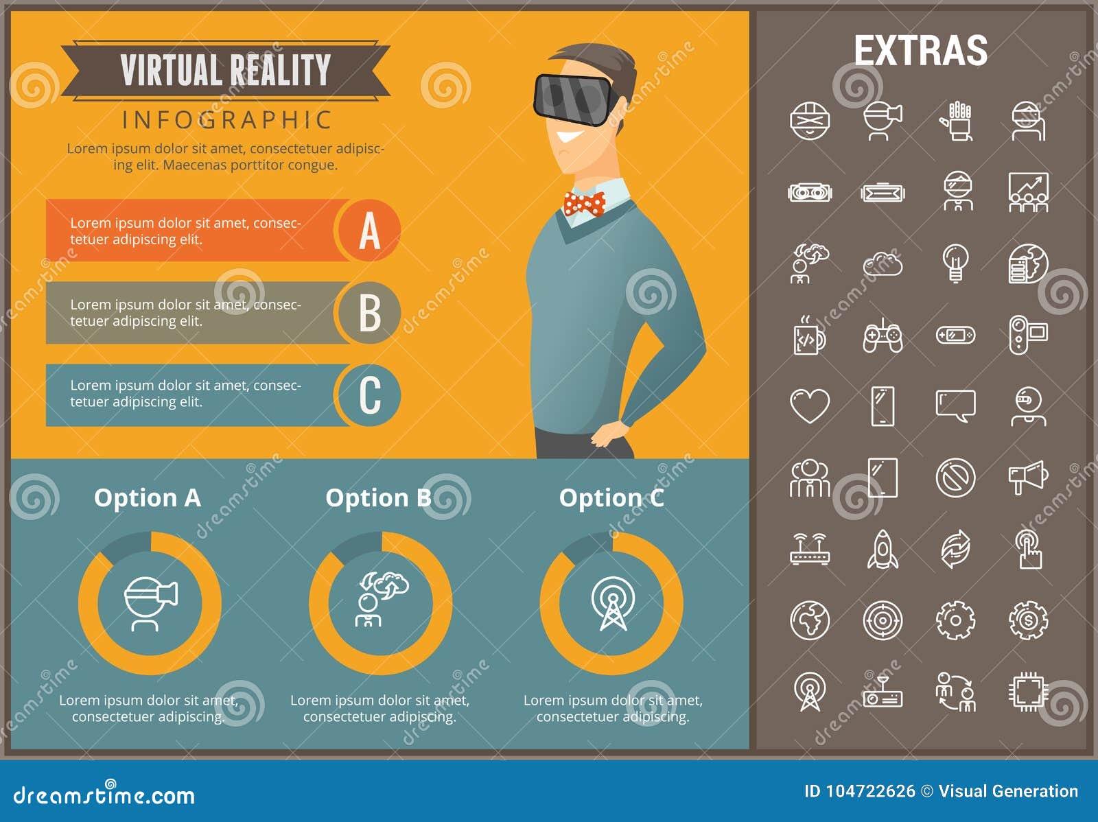 Virtual Reality Infographic Template and Elements. Stock Vector ...
