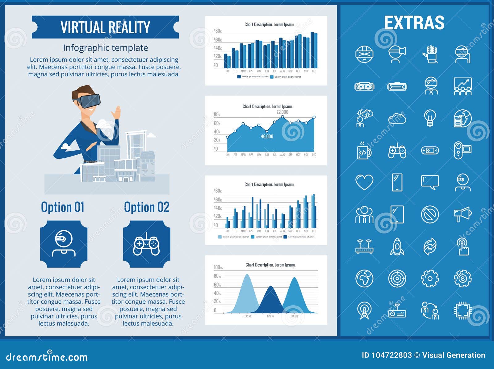 Virtual Reality Infographic Template and Elements. Stock Vector ...