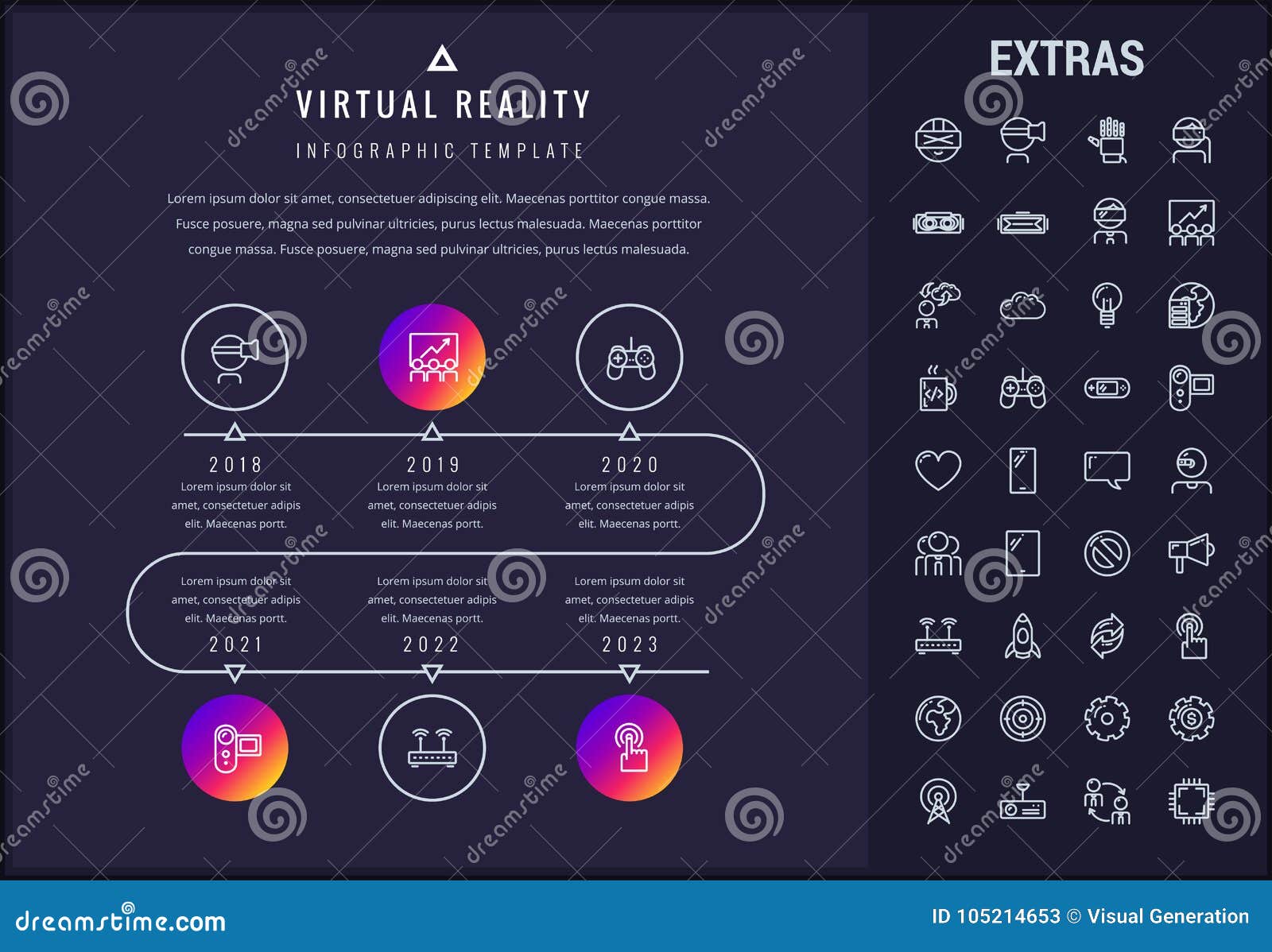 Virtual Reality Infographic Template and Elements. Stock Vector - Illustration of data ...