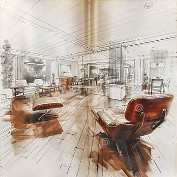 Virtual Reality Interior Design, Augmented Reality Effect Stock Image ...