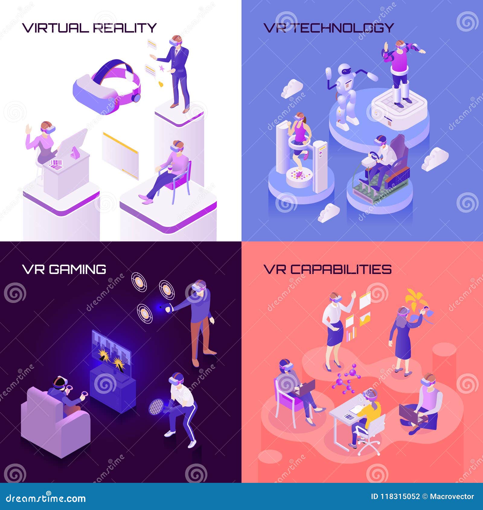 Virtual Reality Isometric Design Concept Stock Vector - Illustration of ... Virtual Reality Isometric Design Concept Stock Vector - Illustration of ...