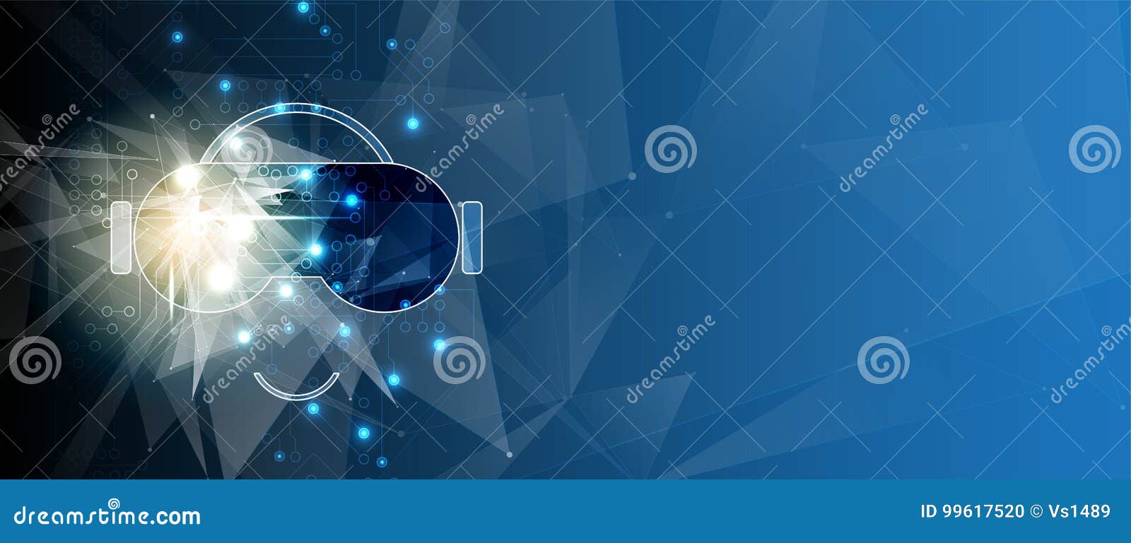 Virtual Reality in Life Future Technology Background Stock Vector ...