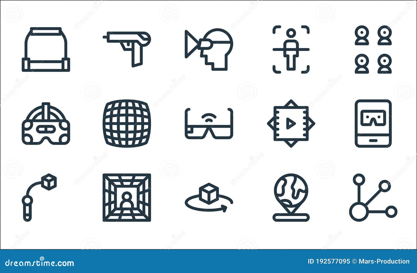 Virtual Reality Line Icons. Linear Set Stock Vector - Illustration of ... Virtual Reality Line Icons. Linear Set Stock Vector - Illustration of ...