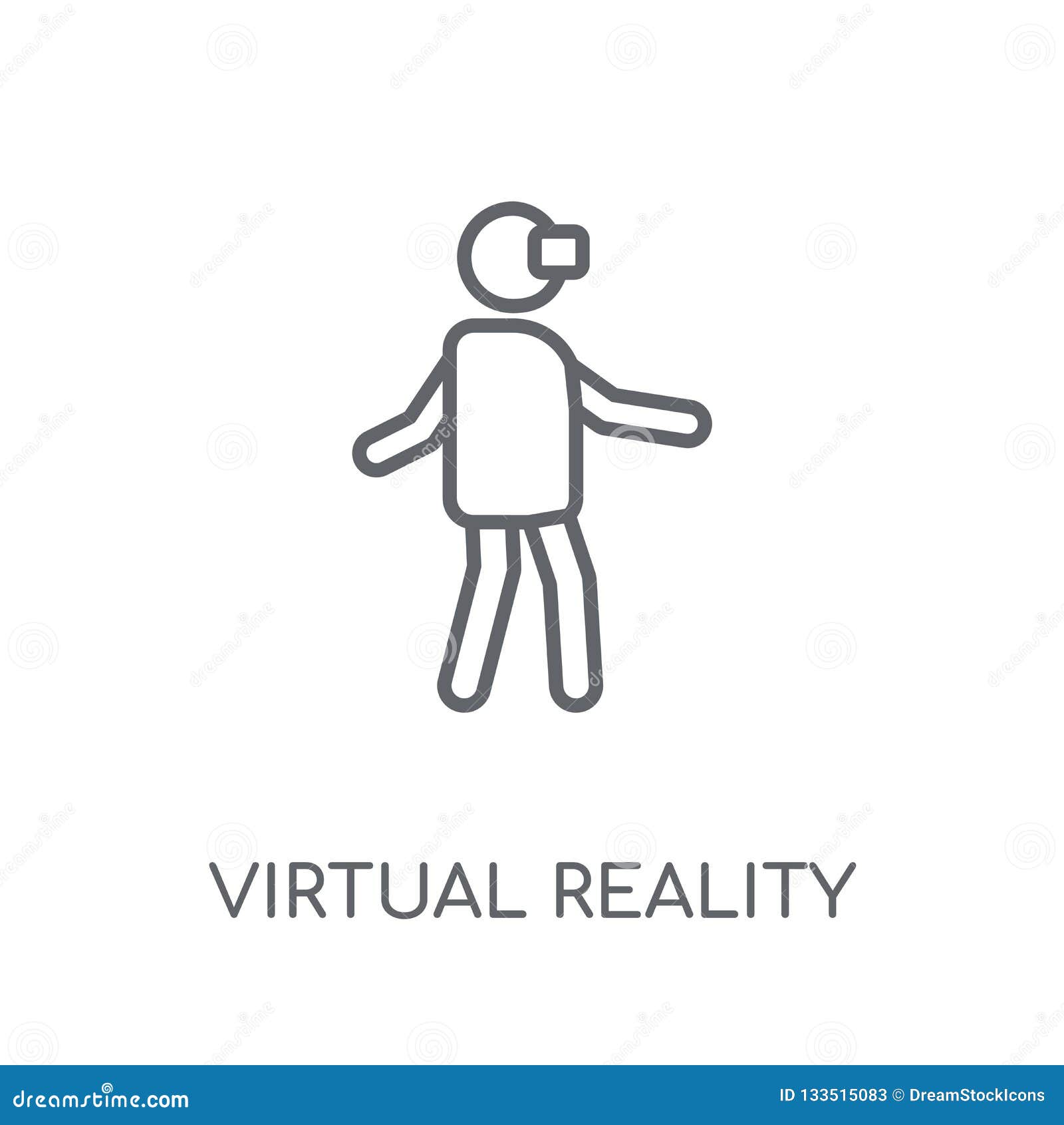 Virtual Reality Linear Icon. Modern Outline Virtual Reality Logo Stock ...