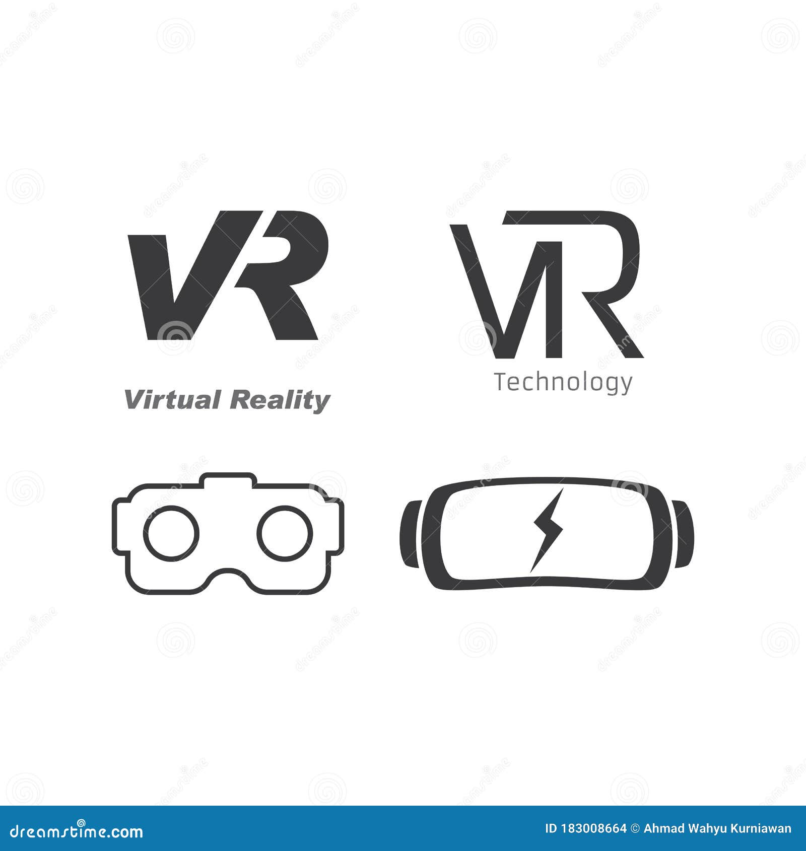 Virtual Reality Logo and Icon Stock Vector - Illustration of technology ...
