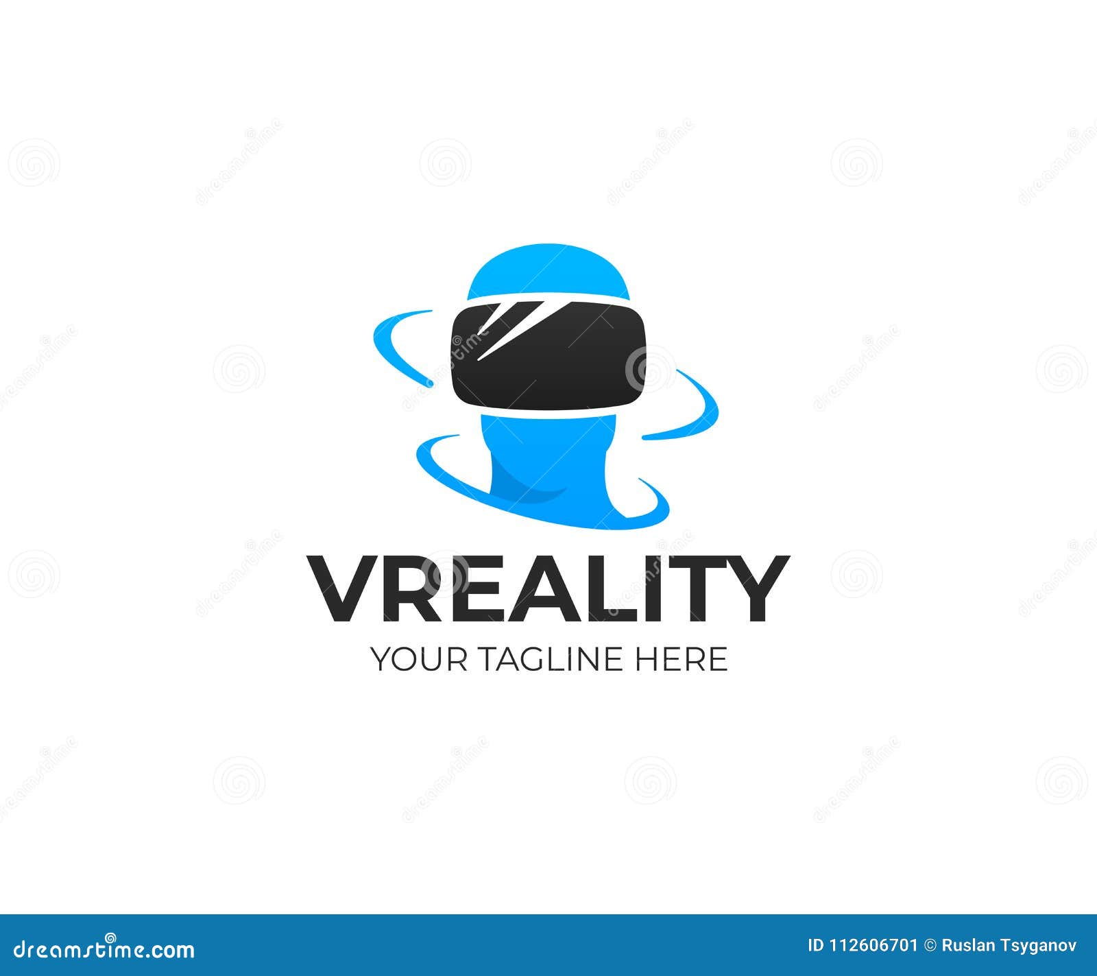 Virtual Reality Logo Template. Innovation Technologies Vector Design ...