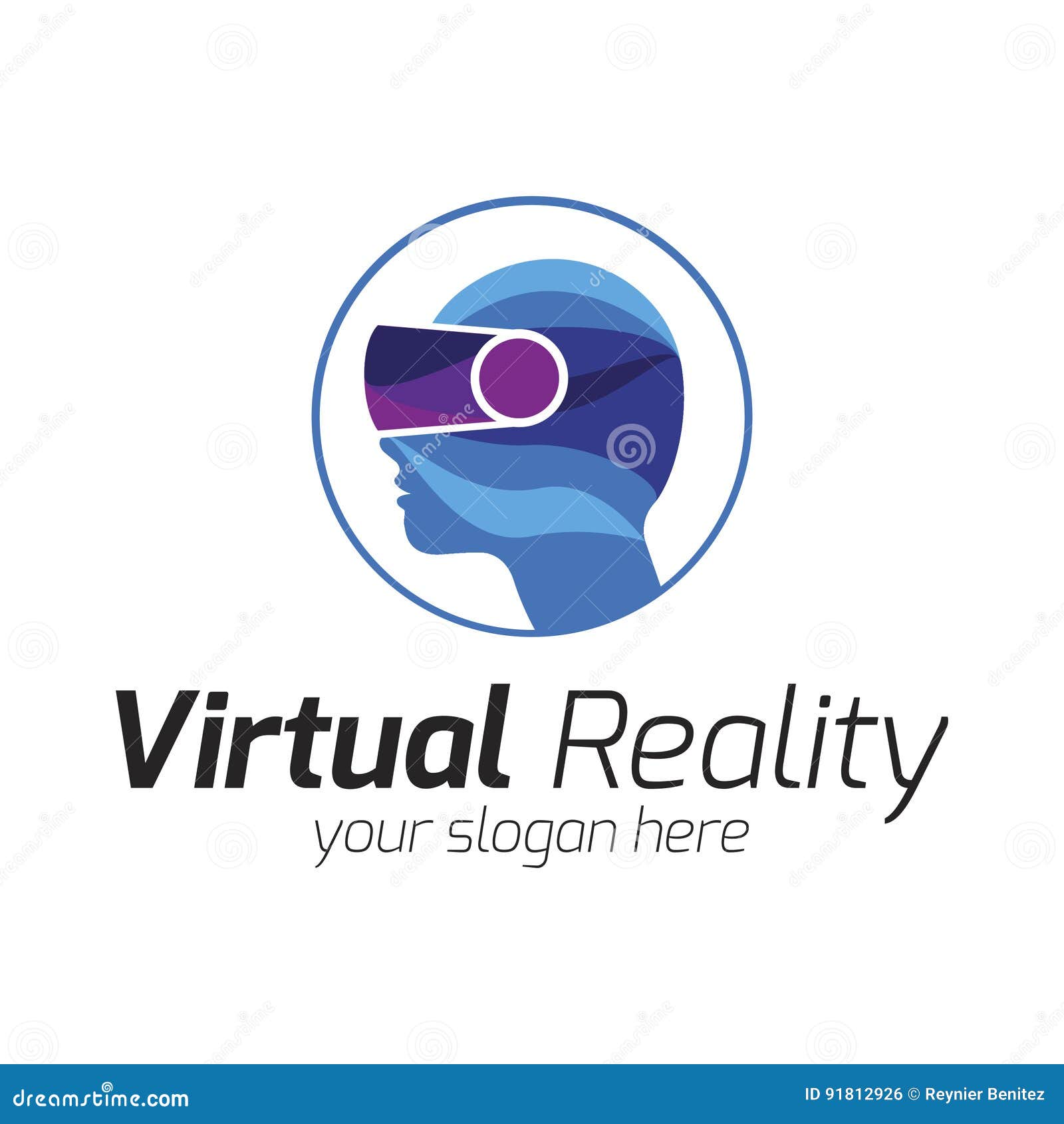 Virtual Reality Logo stock vector. Illustration of symbol - 91812926