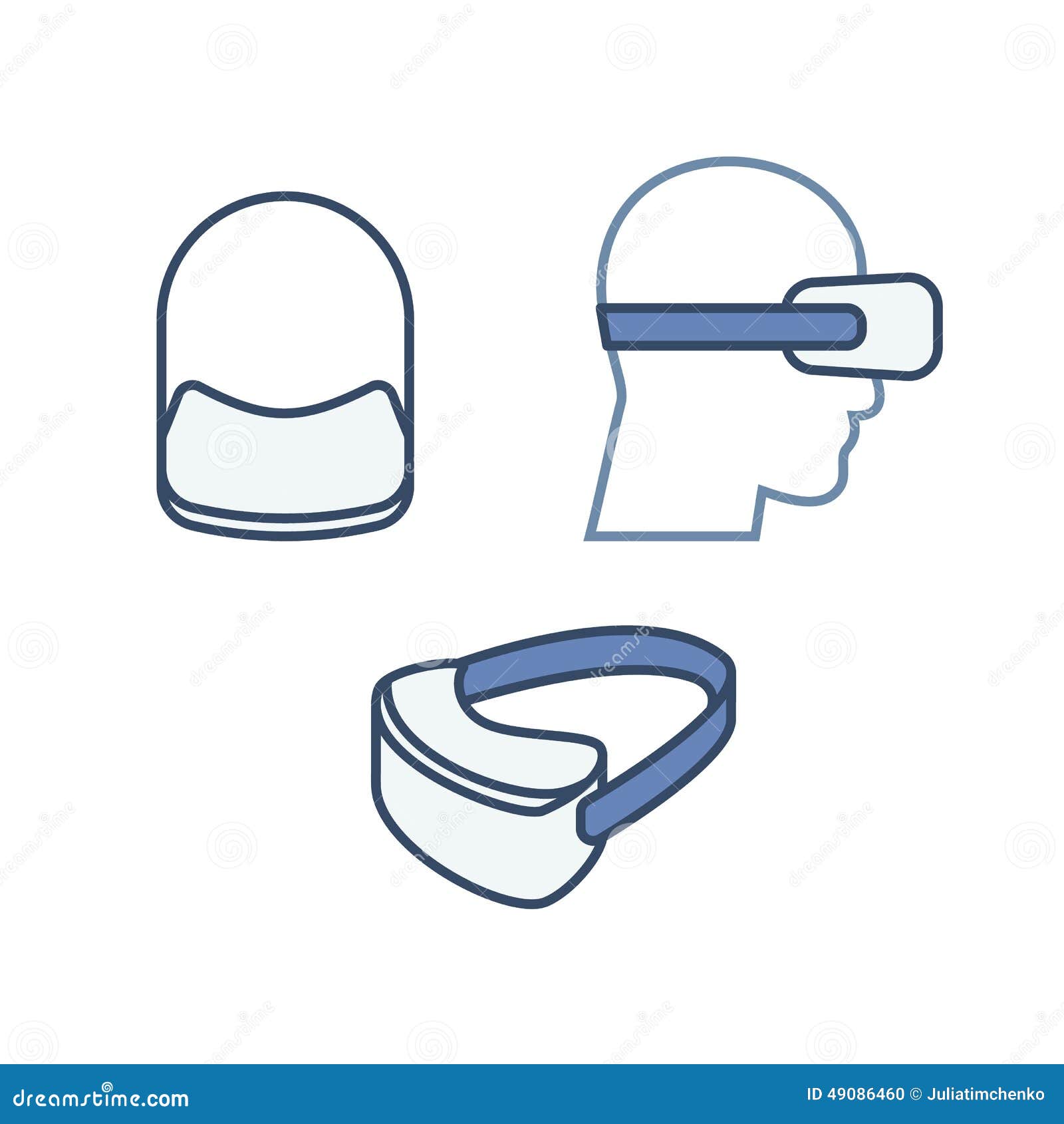 Virtual reality mask stock vector. Illustration of display - 49086460