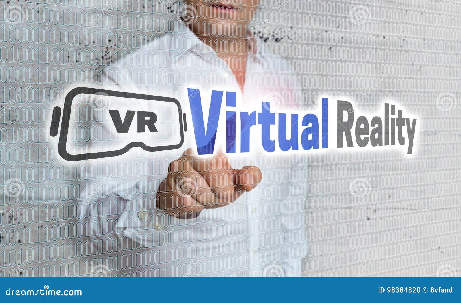 Virtual Reality with Matrix and Businessman Concept Stock Photo - Image ...
