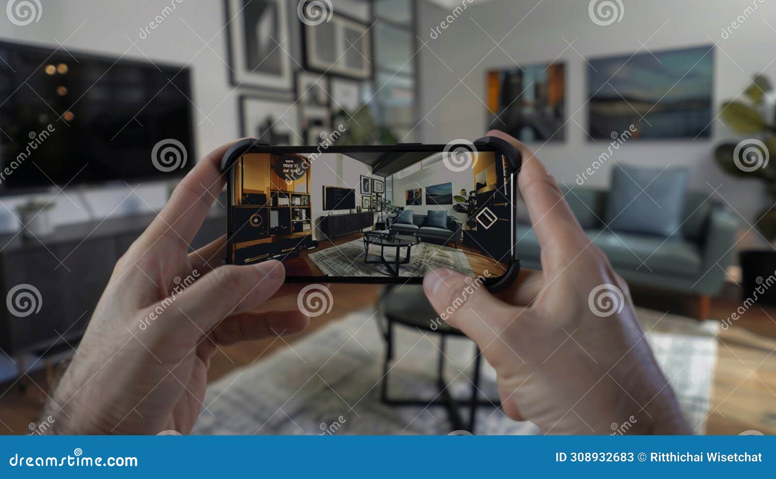 Virtual Reality Mockup Interior Design and Screen Mockup for Creative ...