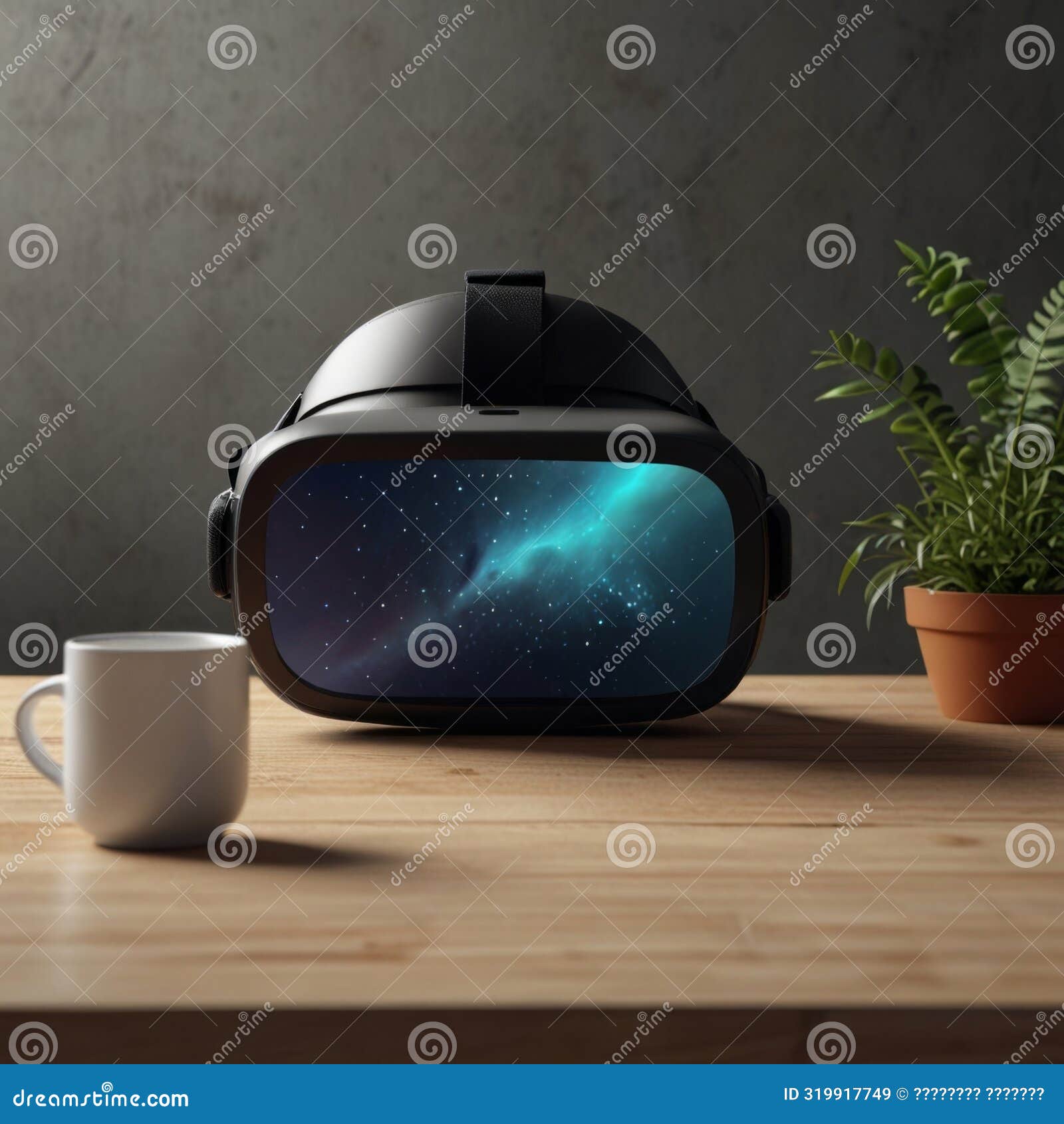 Virtual Reality Mockup,screen Mockup. Virtual Reality Goggles Stock ...