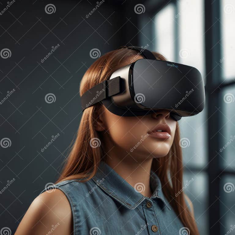 Virtual Reality Mockup,screen Mockup. Virtual Reality Goggles Stock ...