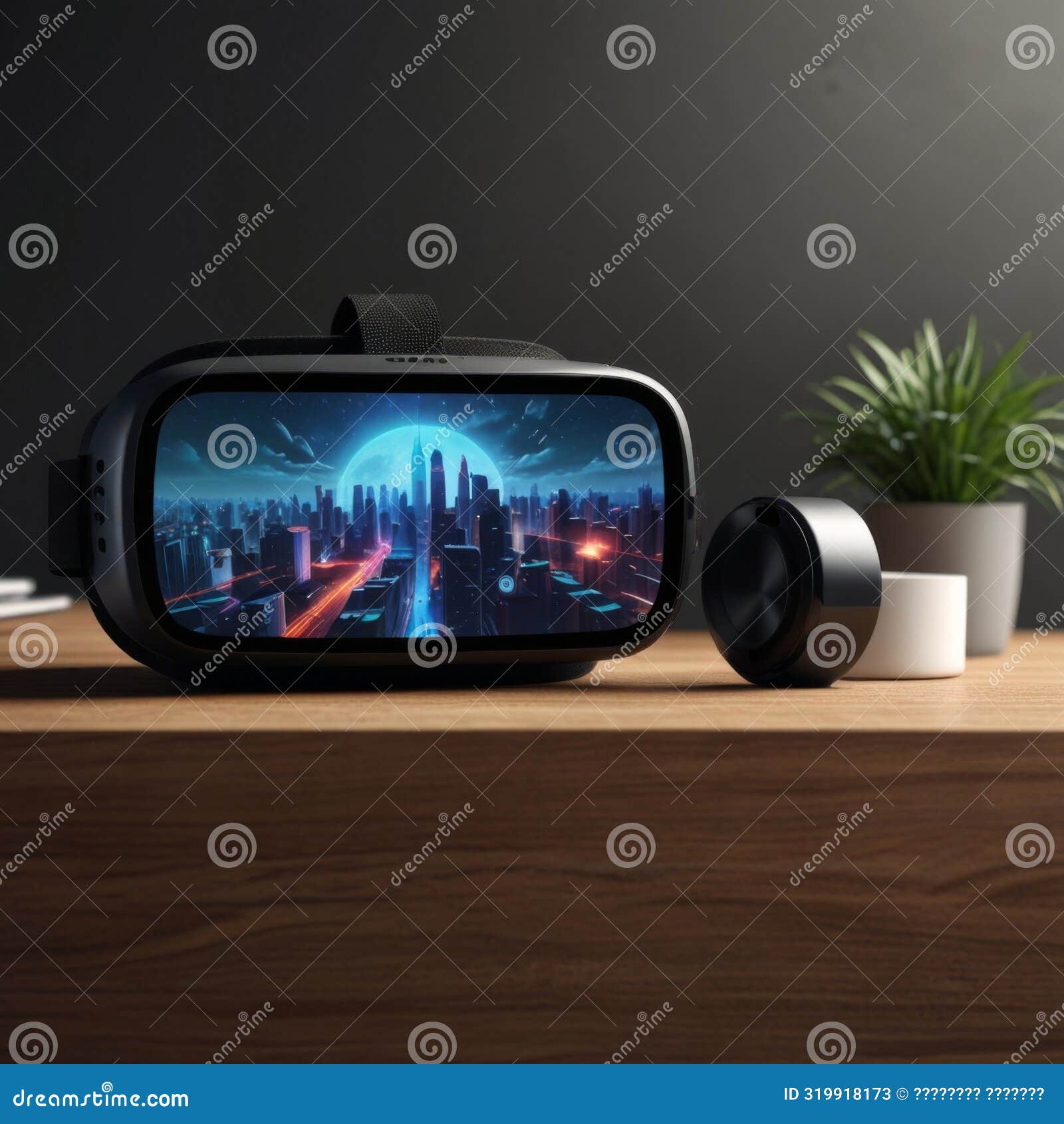 Virtual Reality Mockup,screen Mockup. Virtual Reality Goggles Stock ...