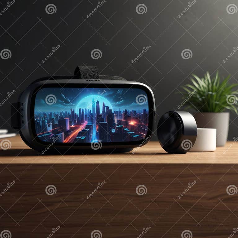 Virtual Reality Mockup,screen Mockup. Virtual Reality Goggles Stock ...