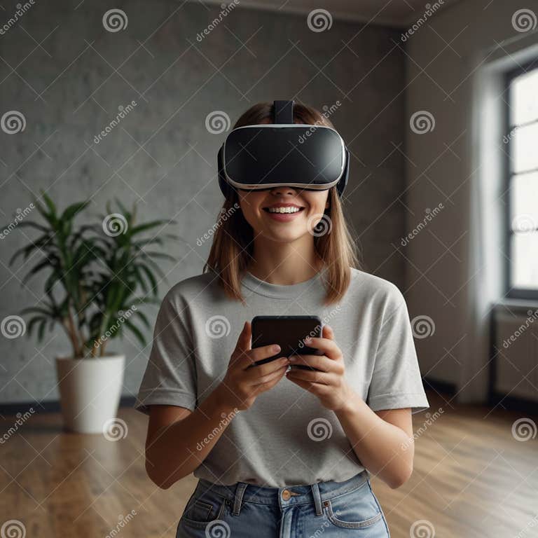 Virtual Reality Mockup,screen Mockup. Virtual Reality Goggles Stock ...