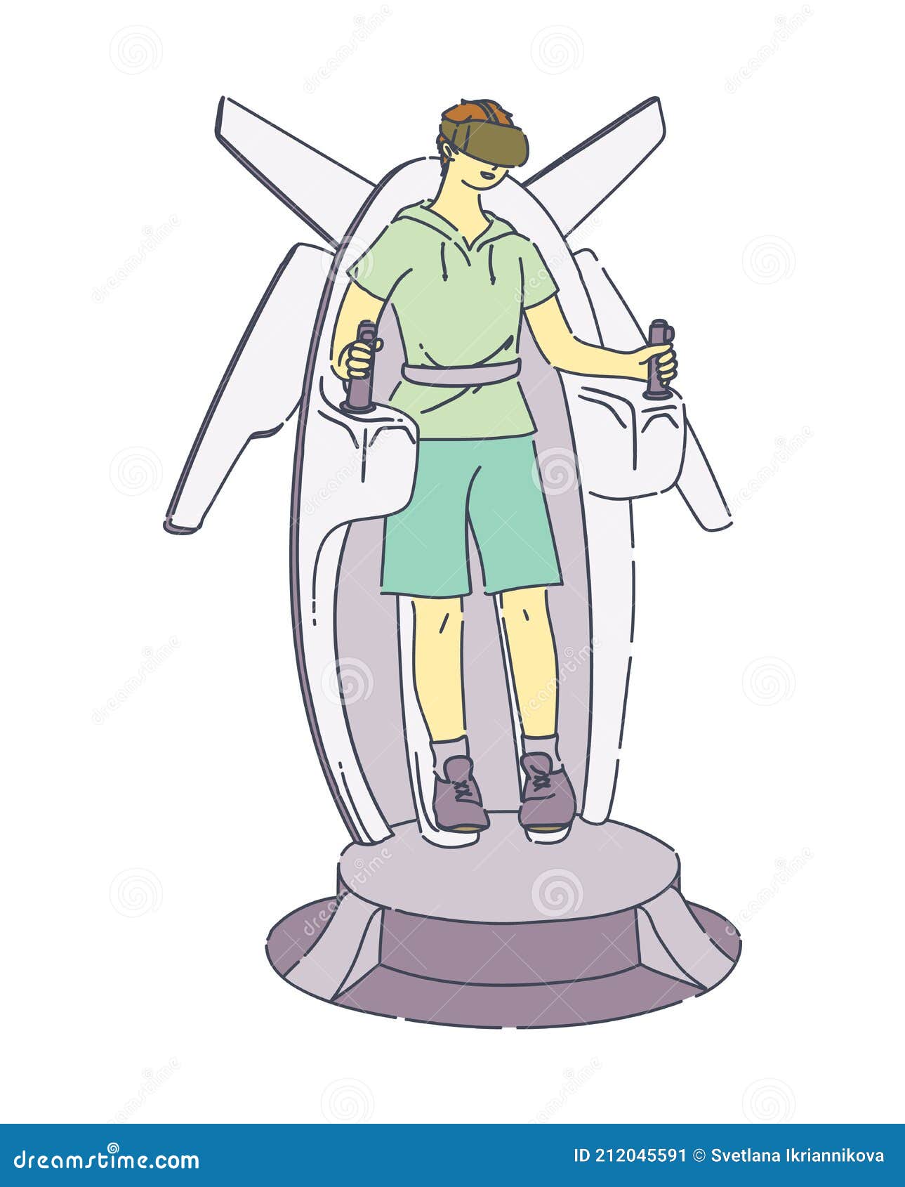 Virtual Reality. People Playing in VR Games. Man Playing Game in ...