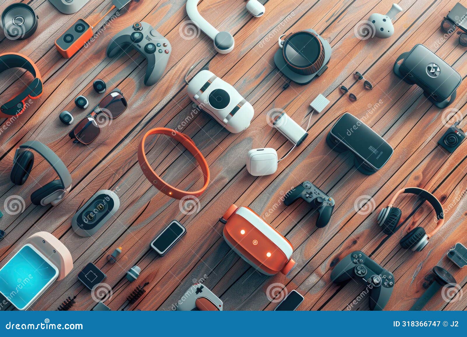 Virtual Reality Setup with VR Headsets, Motion Controllers, and ...