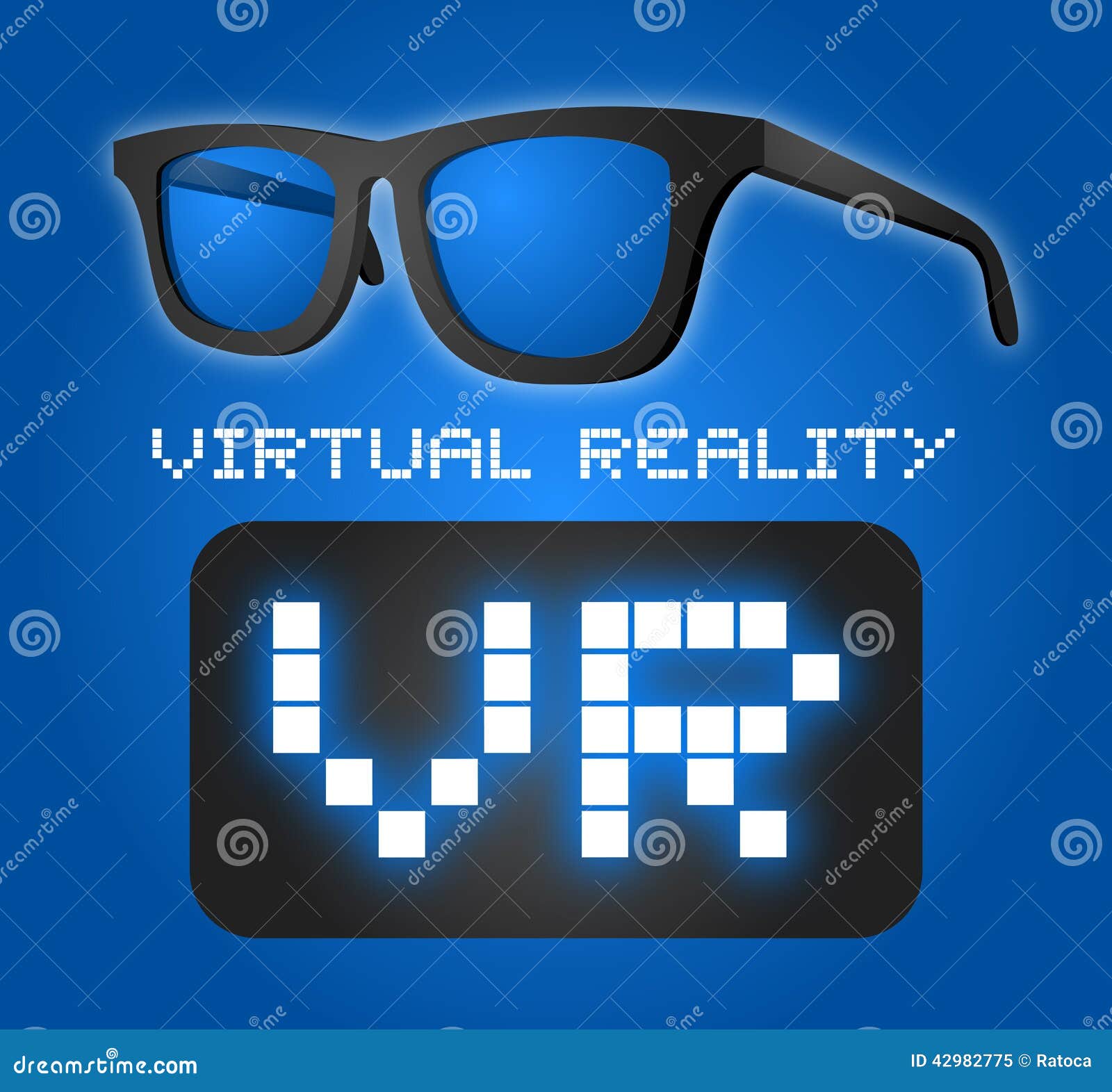 Virtual Reality sign stock vector. Illustration of drawing - 42982775