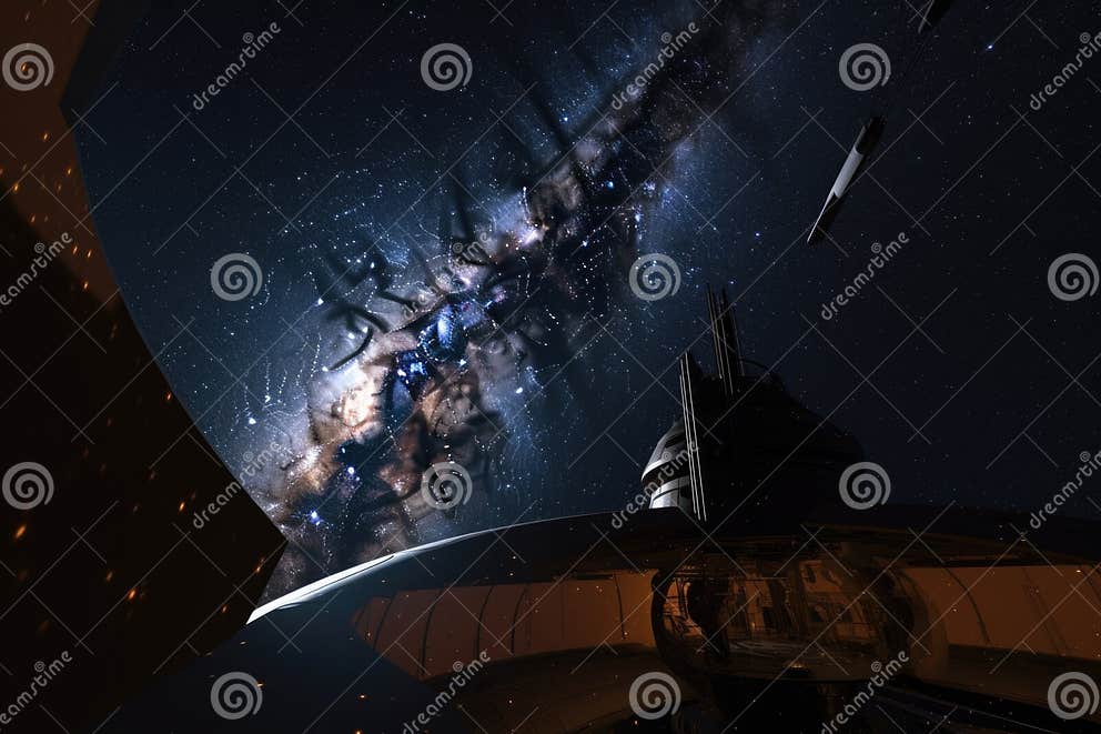 Virtual Reality Simulation of Space, with View of the Milky Way and ...