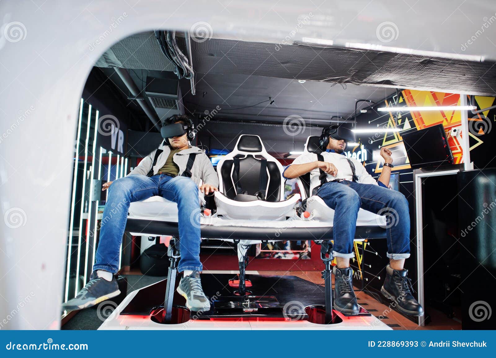 Virtual reality simulator stock image. Image of control - 228869393