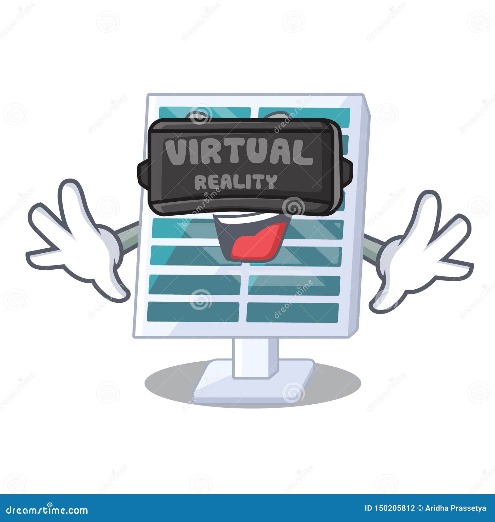 Virtual Reality Solar Panels on the Mascot Roofs Stock Vector ...