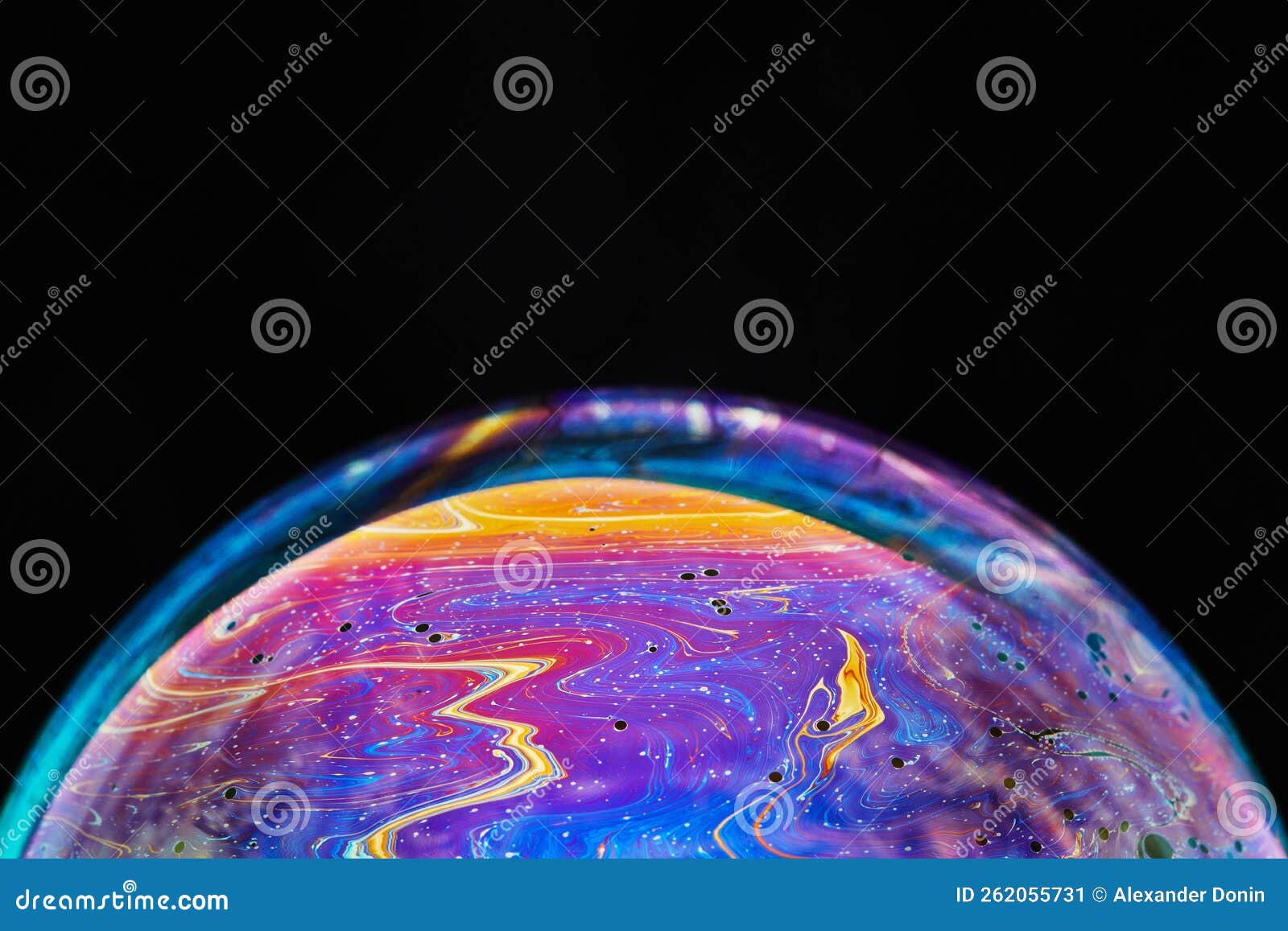 Virtual Reality Space with Abstract Multicolor Psychedelic Planet ...