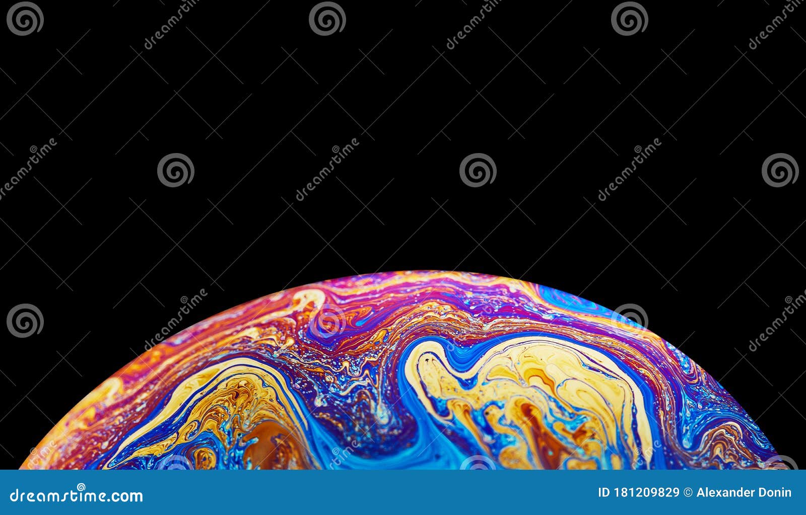 Virtual Reality Space with Abstract Multicolor Psychedelic Planet ...