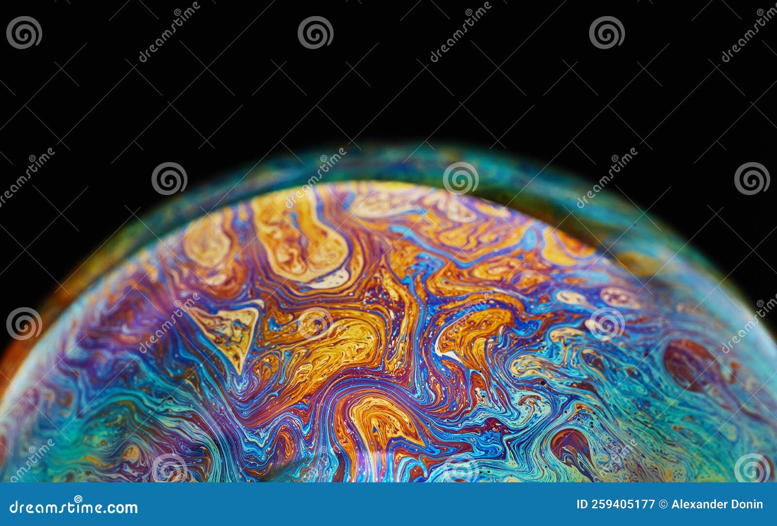 Virtual Reality Space with Abstract Multicolor Psychedelic Planet ...