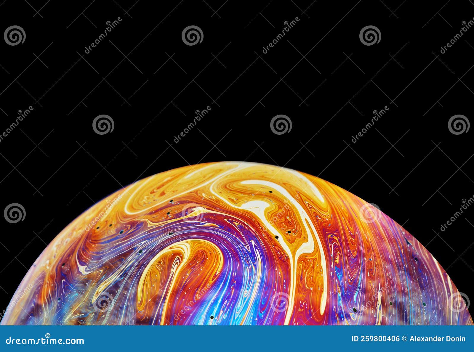 Virtual Reality Space with Abstract Multicolor Psychedelic Planet ...