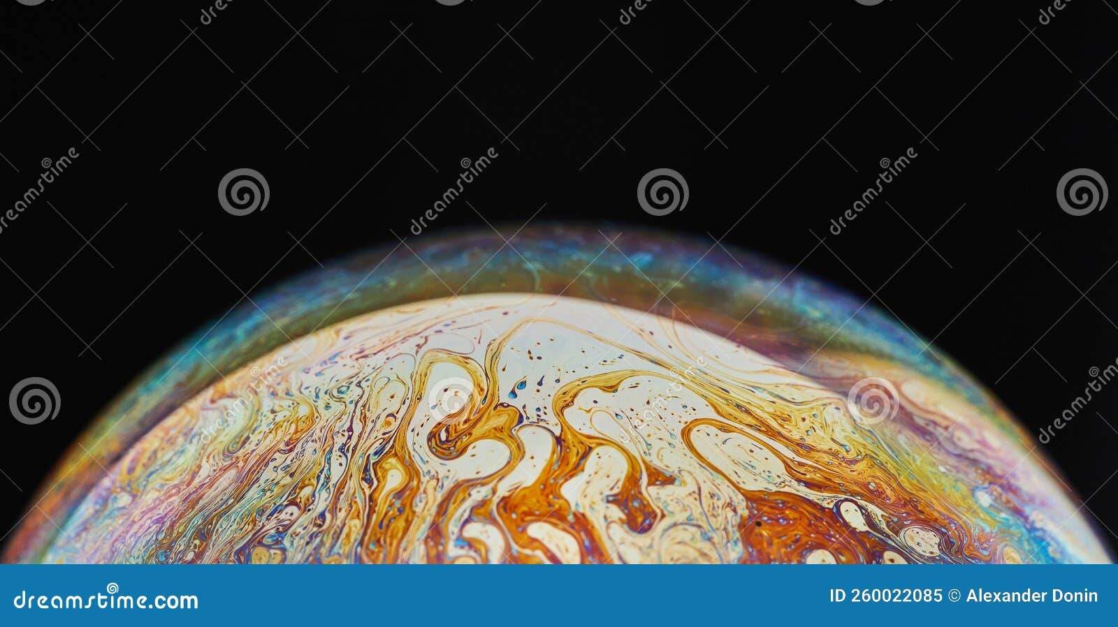 Virtual Reality Space with Abstract Multicolor Psychedelic Planet ...