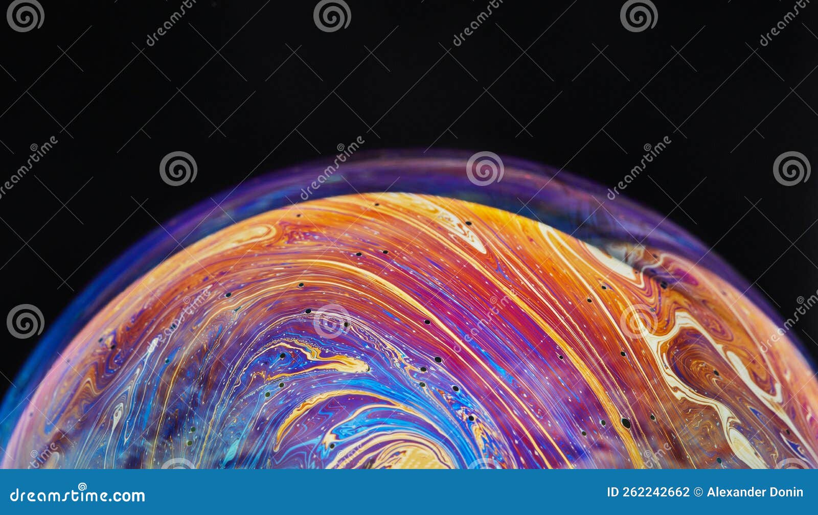 Virtual Reality Space with Abstract Multicolor Psychedelic Planet ...