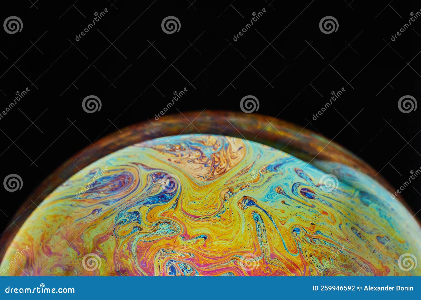 Virtual Reality Space with Abstract Multicolor Psychedelic Planet ...