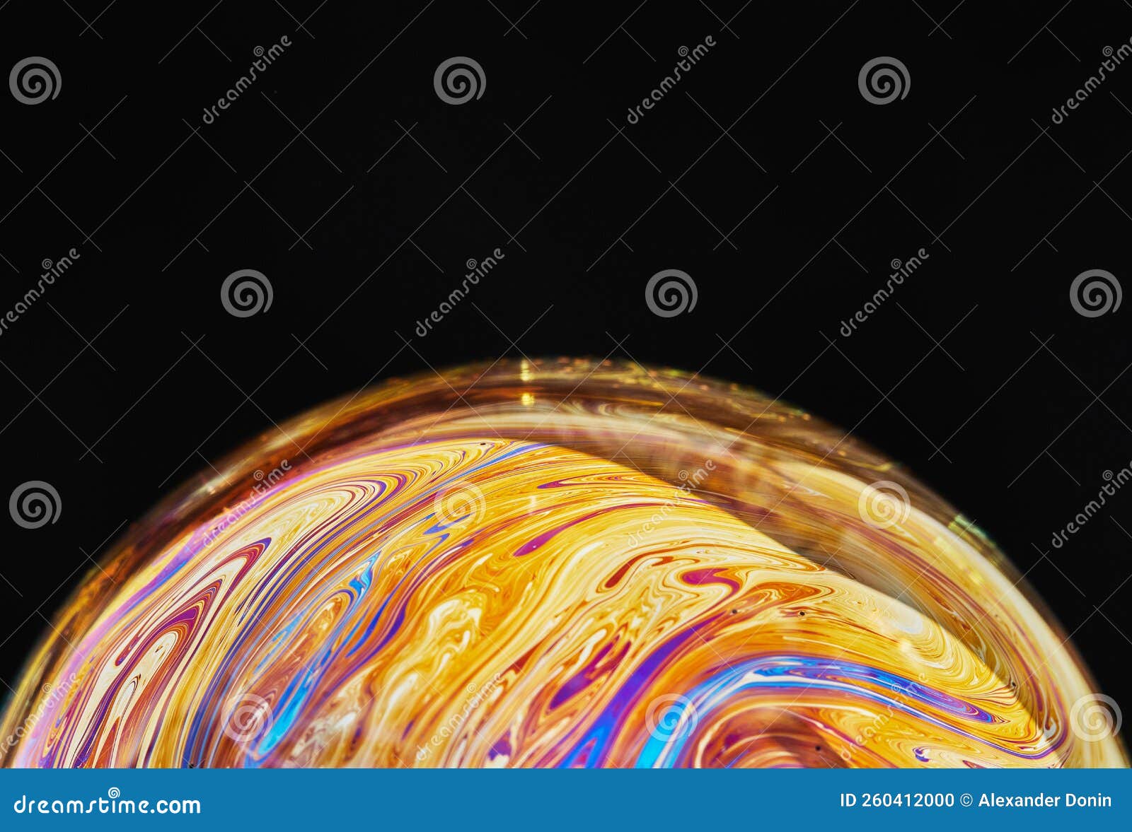 Virtual Reality Space with Abstract Multicolor Psychedelic Planet ...
