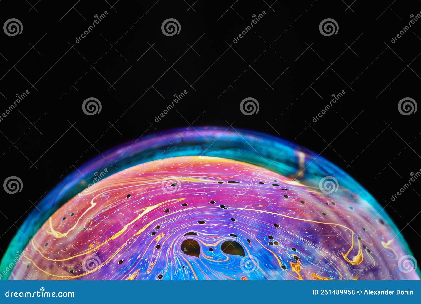 Virtual Reality Space with Abstract Multicolor Psychedelic Planet ...