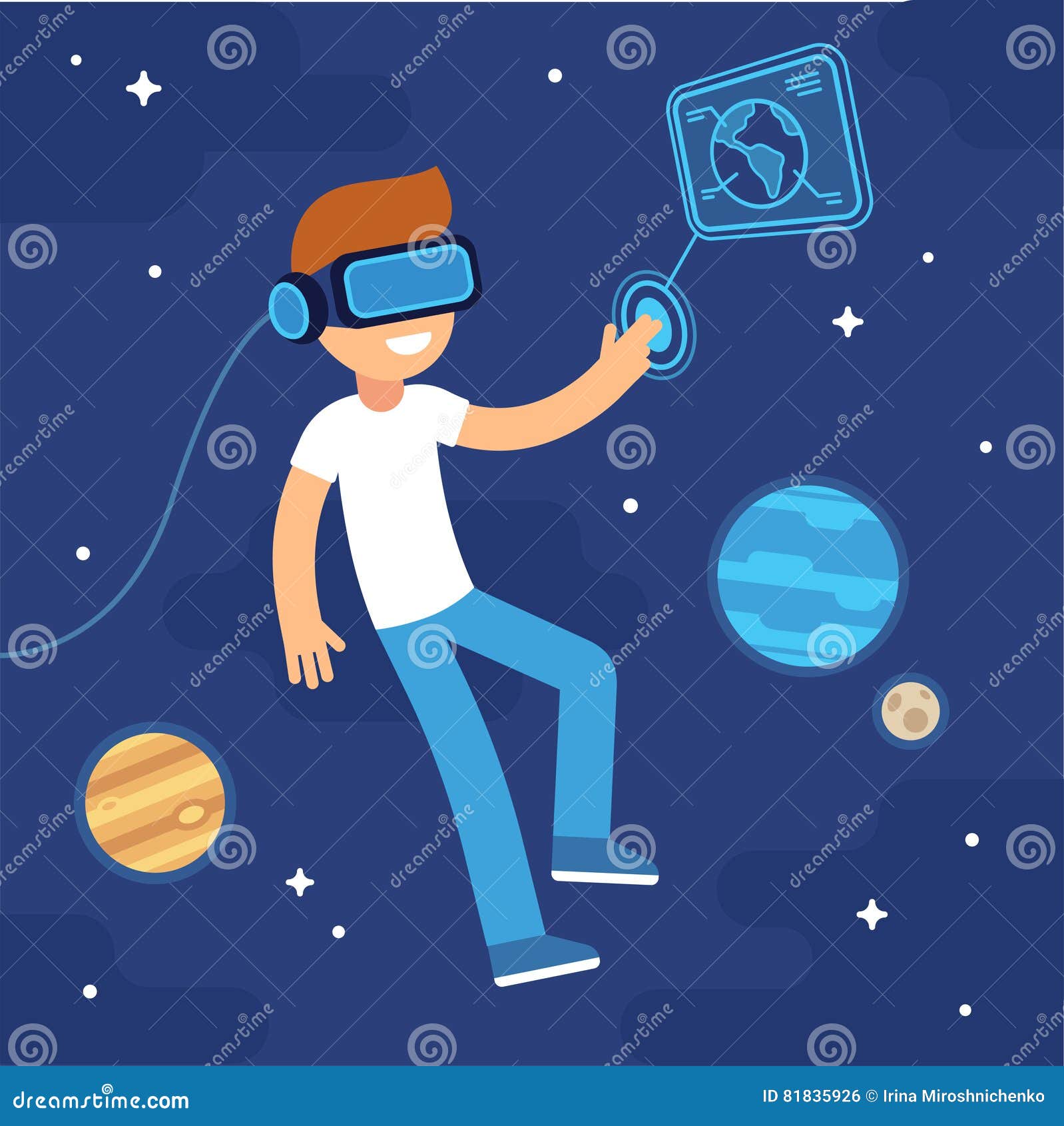 Virtual Reality OrVr Data Technology Background Stock Image ...