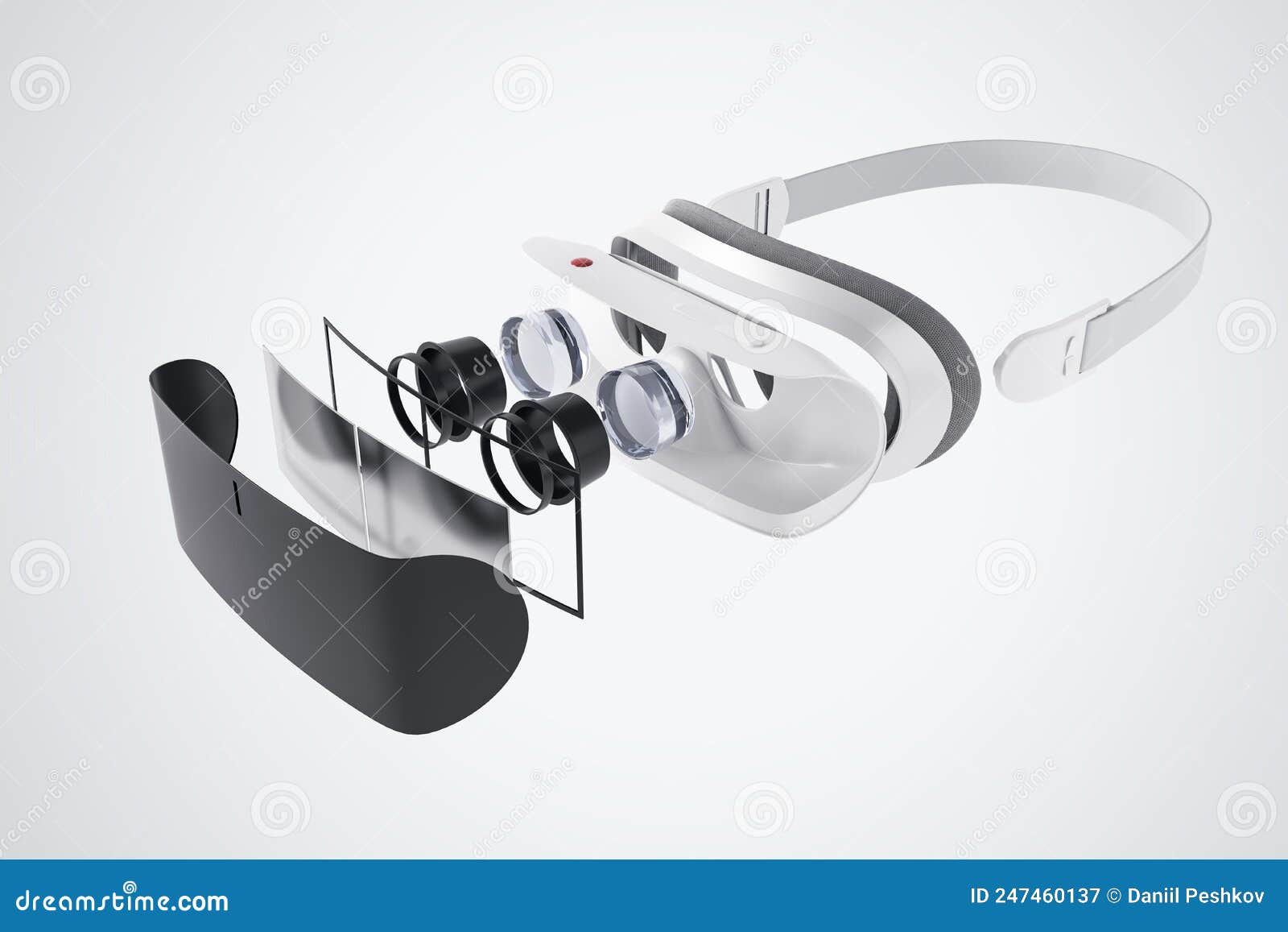Virtual Reality Technologies Concept with Components of Modern VR ...