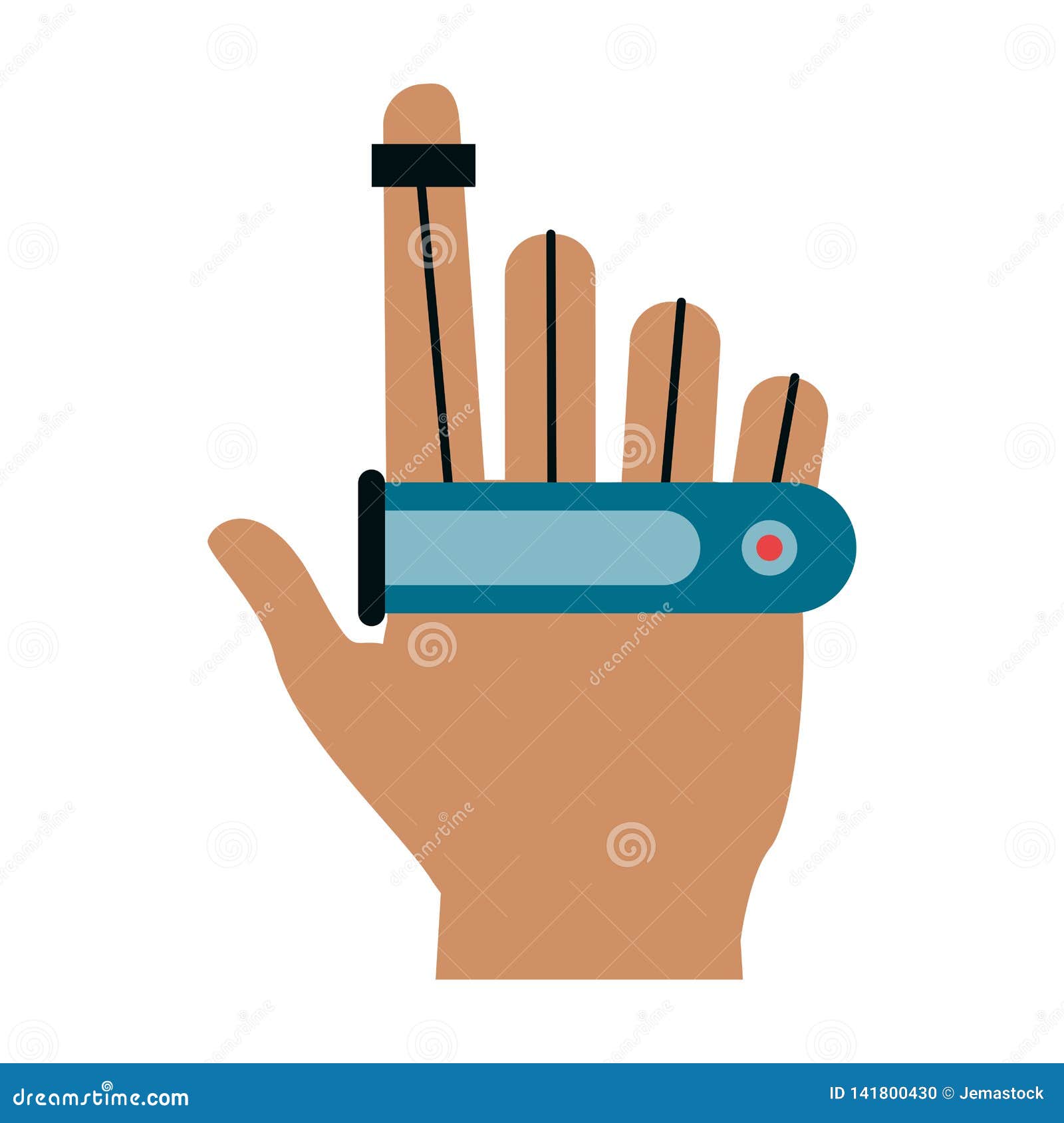 Virtual reality technology stock vector. Illustration of person - 141800430