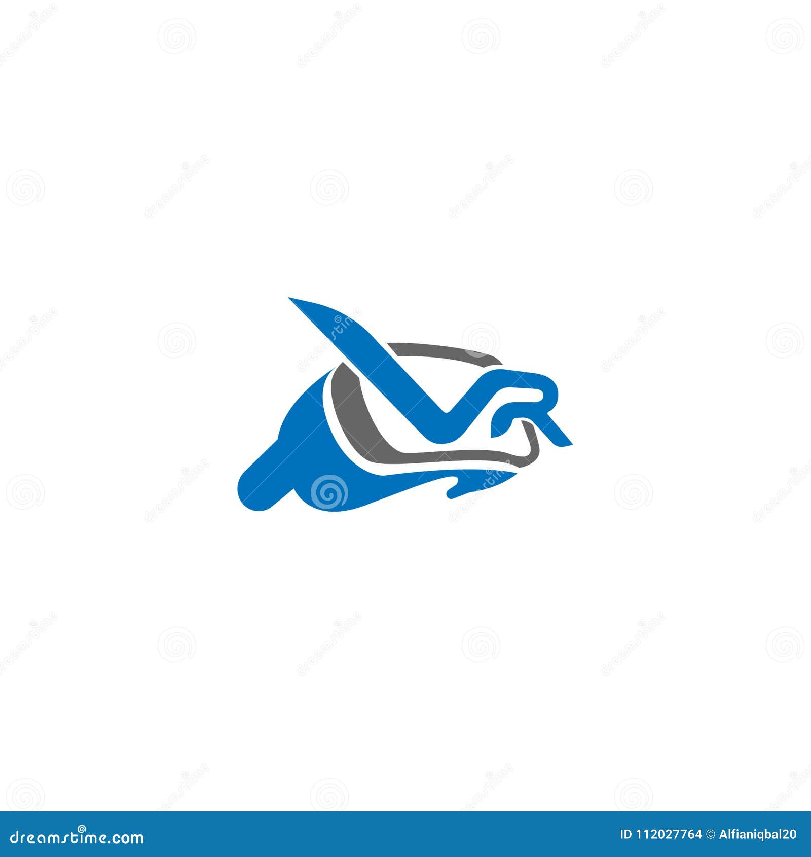 Virtual Reality Technology Logo Template. Vector Illustration with ...