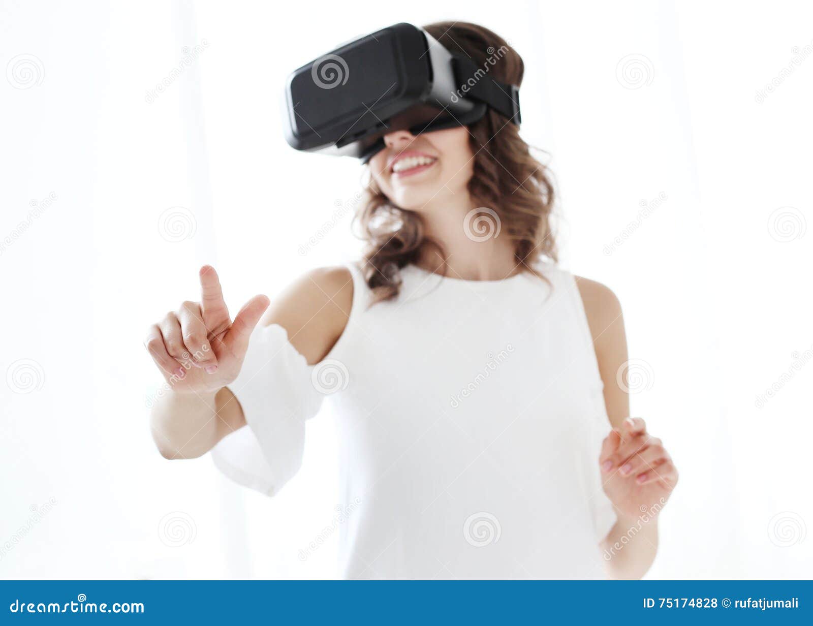 Virtual reality stock photo. Image of gamer, cyber, gaming - 75174828