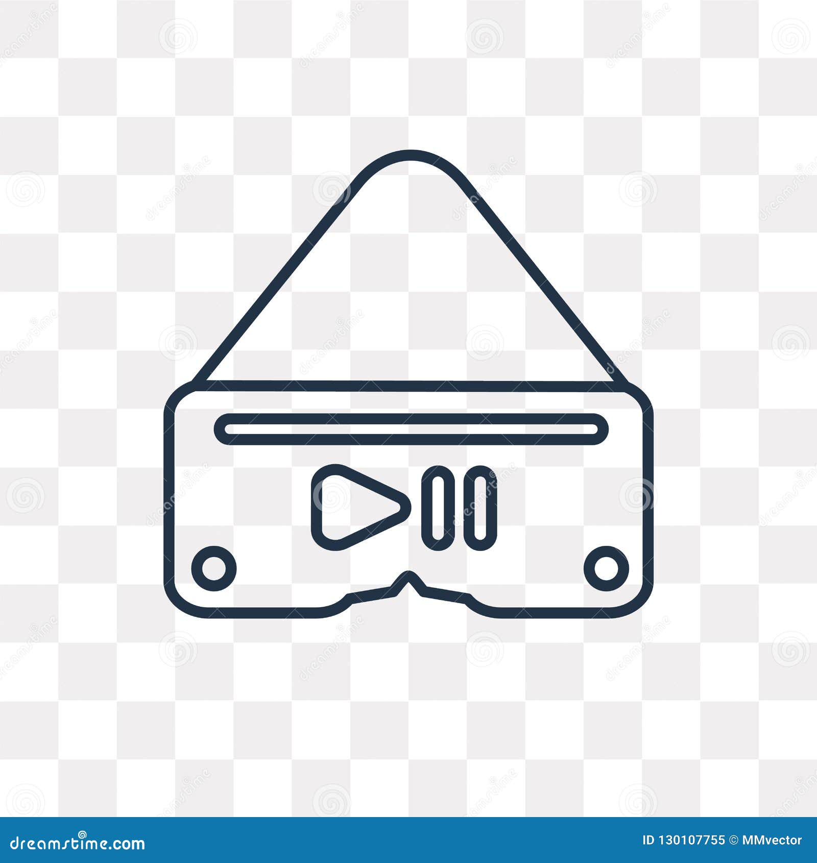 Virtual Reality Vector Icon Isolated on Transparent Background, Stock ...