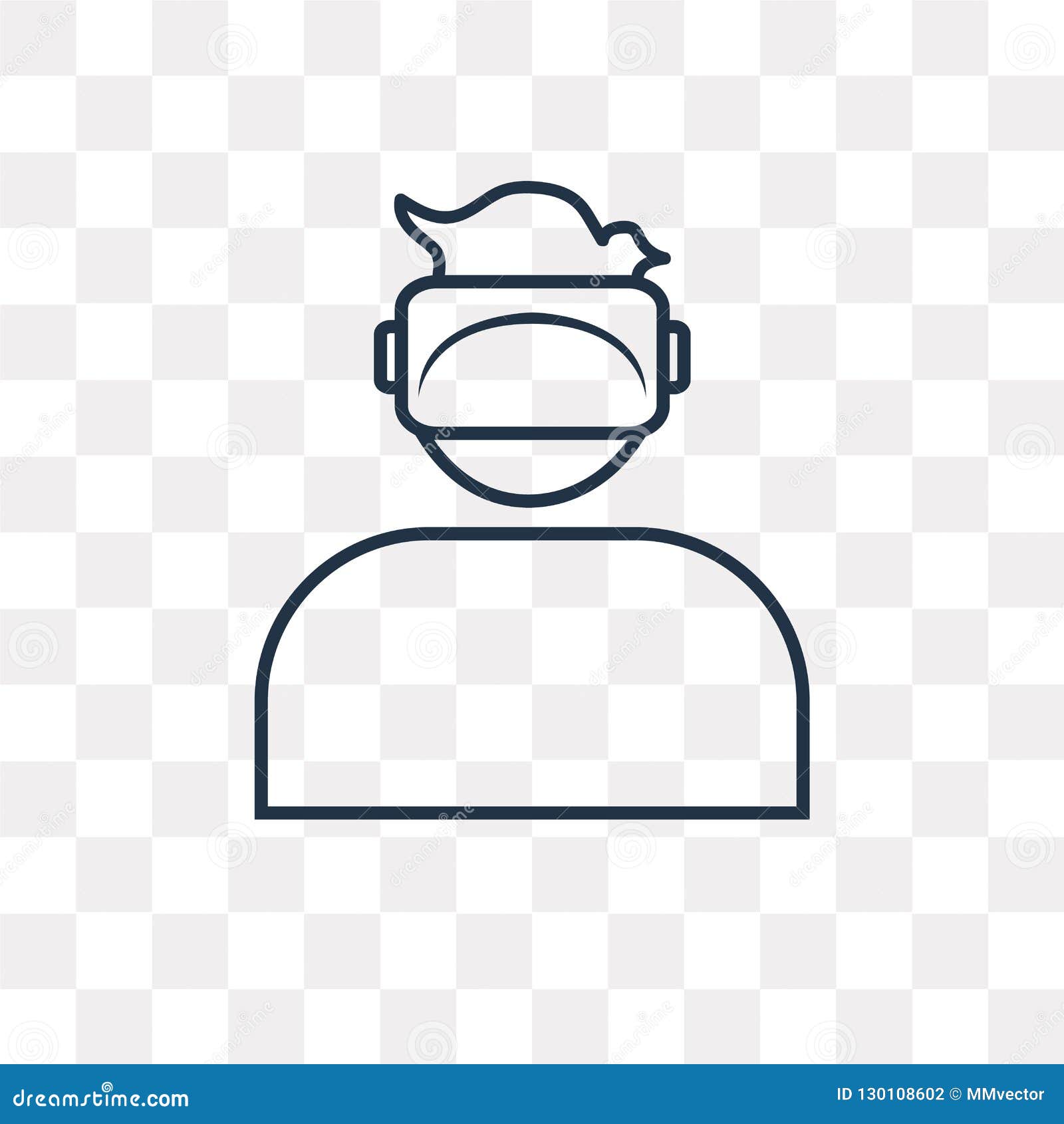 Virtual Reality Vector Icon Isolated on Transparent Background, Stock ...