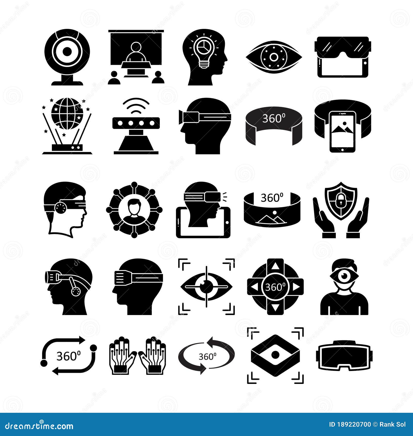 Virtual Reality Vector Icons Set Every Single Icons Can Be Easily ... Virtual Reality Vector Icons Set Every Single Icons Can Be Easily ...
