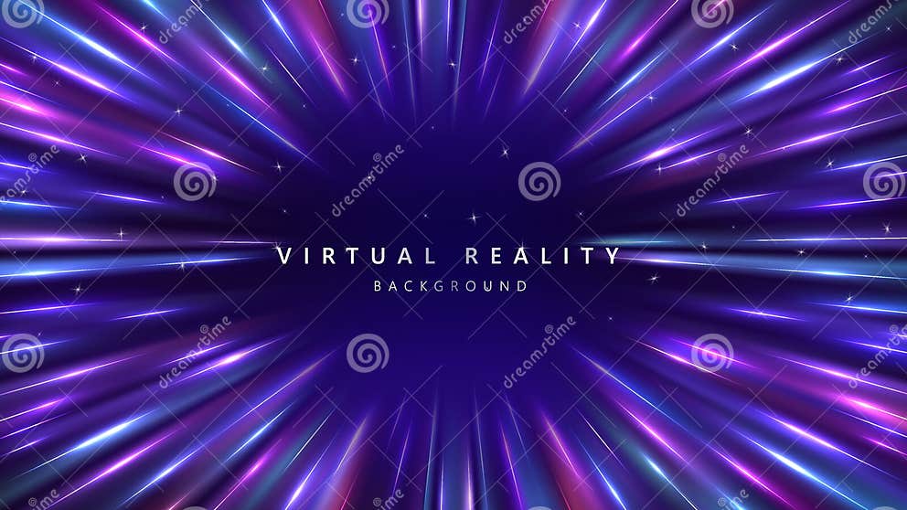 Virtual Reality VR Background with Zoom Effect Background Stock Image ...