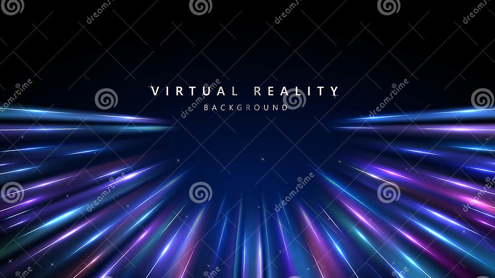 Virtual Reality VR Background with Zoom Effect Background Stock Photo ...